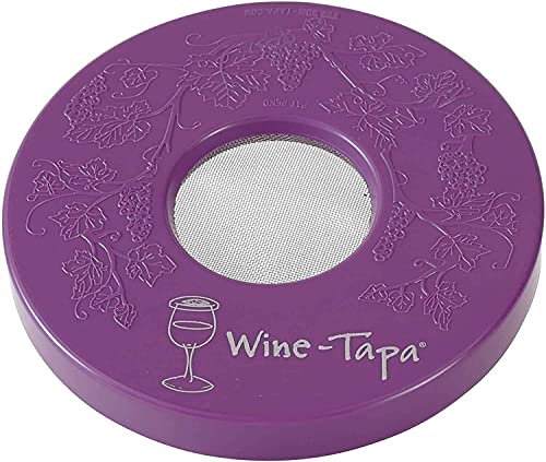 Wine Tapa Drinking Glass Covers- Keep Bugs Away from Wine Glasses Outdoors - Use as Cover for Coffee Mugs, Soda Cans, and Drinking Glasses, Set of 4 No Spill Drink Covers (Kissable)