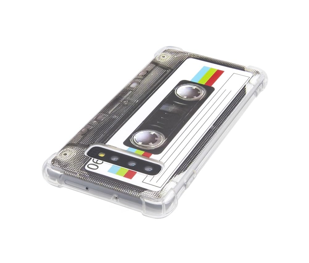 FAteam Case for Galaxy S10 Plus, Matte Finish with TPU Soft Bumper Retro Cassette Tape Case Compatible with Samsung Galaxy S10 Plus 2019 Release