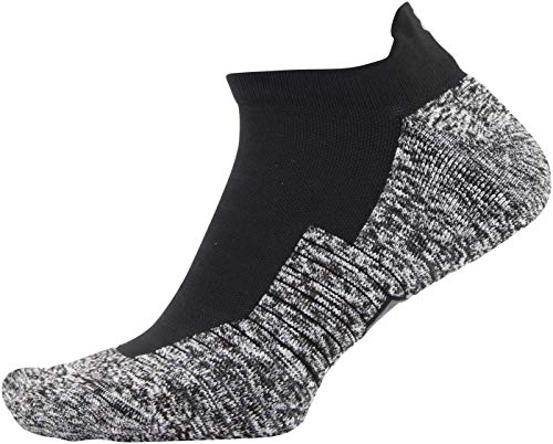 Under Armour Unisex-Adult Run Cushion No Show Tab Socks, Multipairs , Black/Pitch Gray 2 (1-Pair) , Medium