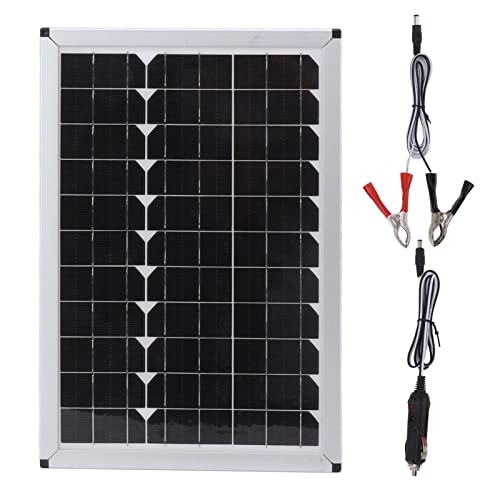 Solar Panel 100W 18V Monocrystalline Silicon 15.7in Long 10.8in Wide Portable Solar Panel Charger for Car Laptop Lamp