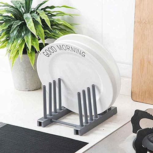 WUDILU Kitchen Organizer Pot Lid Rack Spoon Holder Pot Lid Shelf Cooking Dish Rack Pan Cover Stand Kitchen Accessories (Color : Beige)