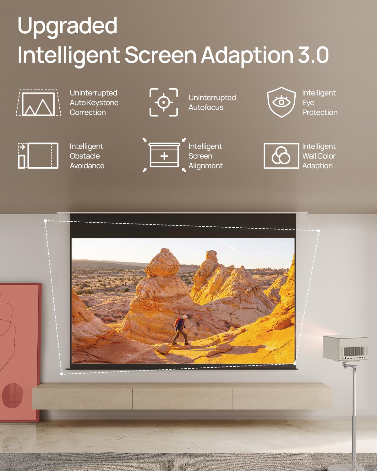 XGIMI HORIZON Ultra 4K Projector - 100" + Dolby Vision, Dual Light, ISA 3.0, 2300 ISO Lumens, Android TV 11, 2x12w Harman Kardon, Optical Zoom - Home Theater Projector with WiFi and Bluetooth