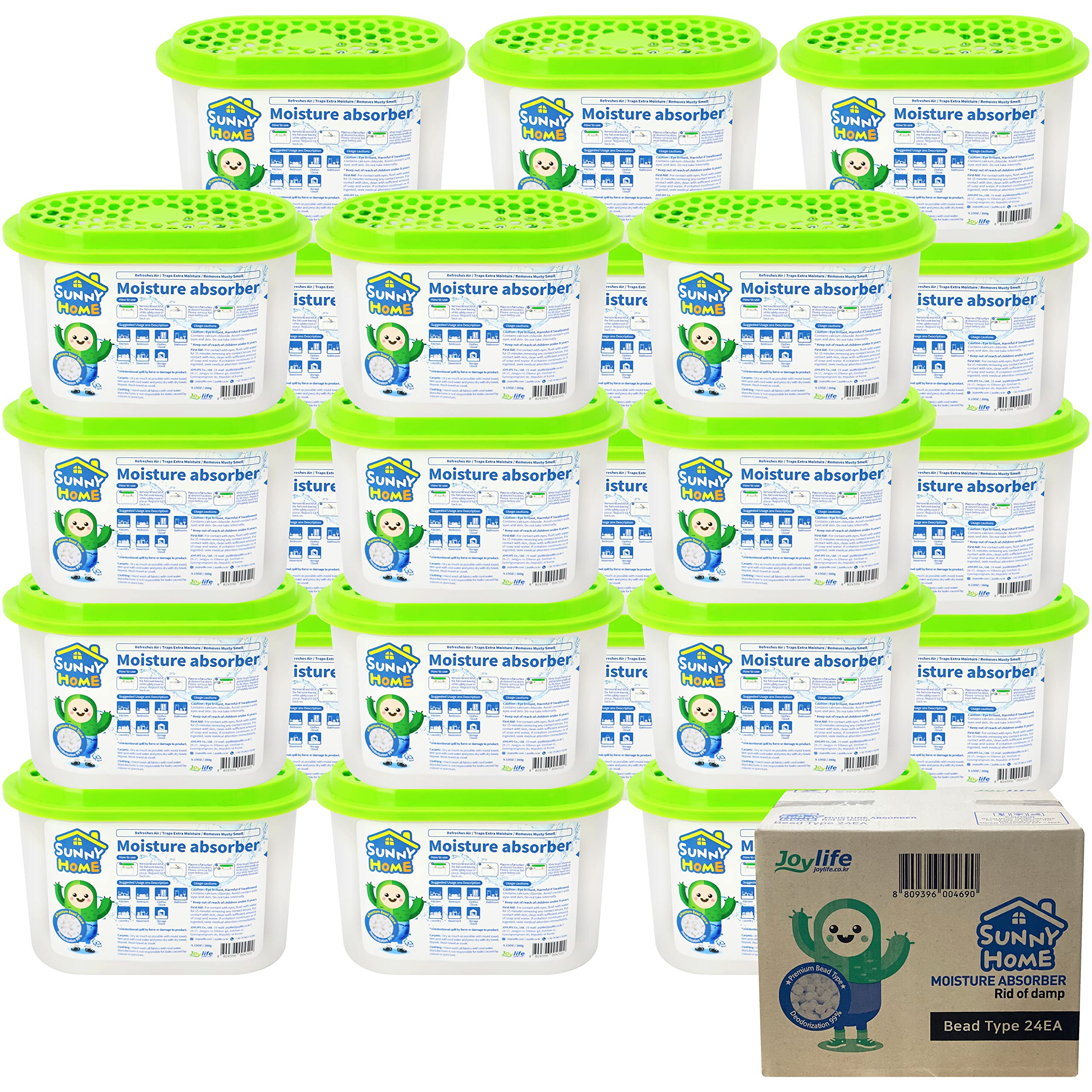 🔆 SUNNY HOME (16 Pack) 17.7oz (Max capa) Unscented for Home. Moisture Absorbers, Odor Eliminator, Dehumidifier, and Deodorizer for Closet, Bathroom, Kitchen, RVs