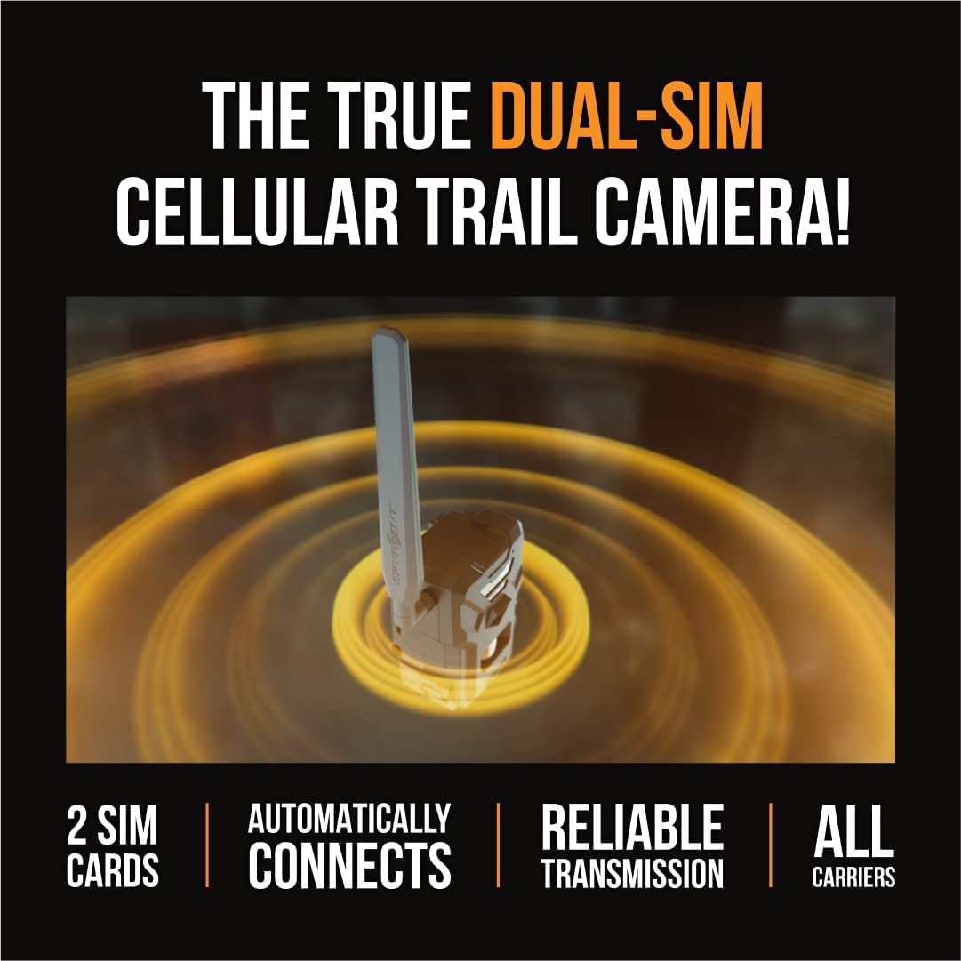 SPYPOINT Flex G-36 Twin Pack Cellular Trail Camera, 36MP Photos and 1080p Videos with Sound, GPS Enabled, Dual-Sim LTE Connectivity, 100' Flash & Detection Range + Two 32GB Micro SD Cards