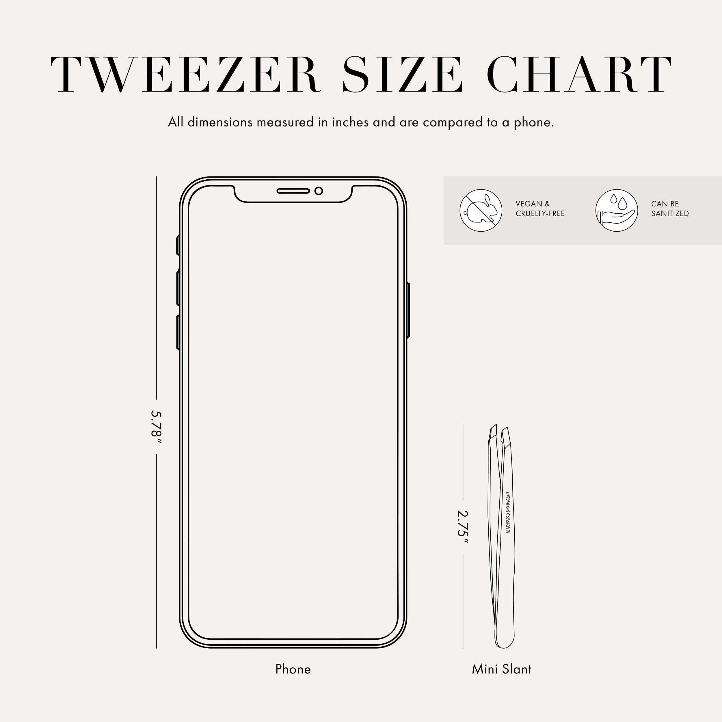 Tweezerman 40th Anniversary Mini Slant & Point Tweezer With Case