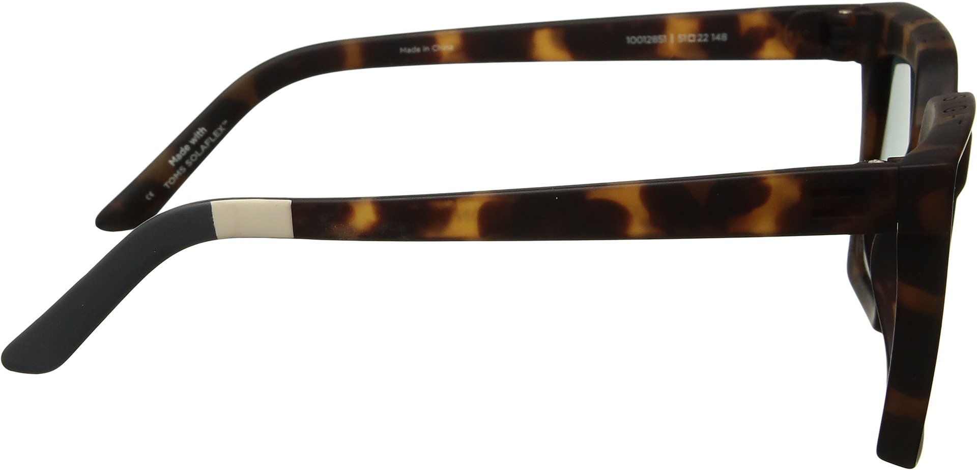 TOMS Women's Zuma Square Sunglasses, Matte Blonde Tortoise/Aqua Gradient, 51-22-148