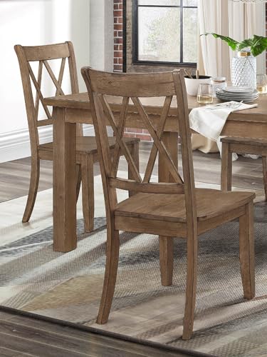 Wycian Boho High Chair, Wood Chair Seat Replacement 2PCS Brown Living Room Bedroom Dining Rooms Garden