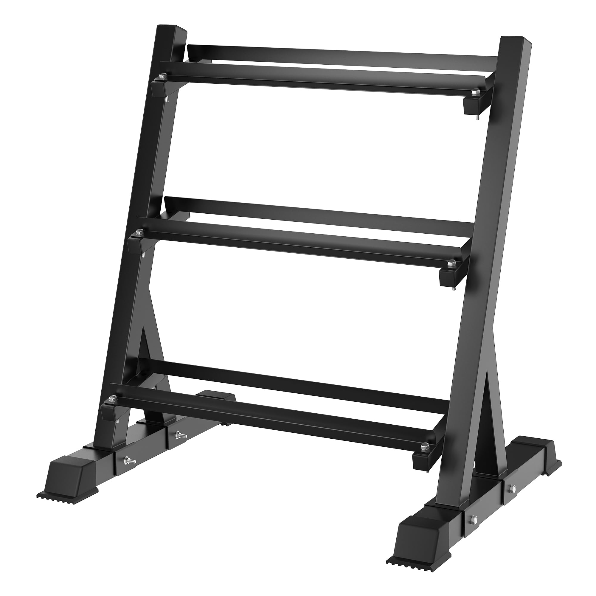 TNINE 1100LBS Dumbbell Rack, 3-Tier Weight Rack for Home Gym, Adjustable Weight Storage Organizer, Heavy Duty Dumbbell Storage Stand Holder (Rack Only)