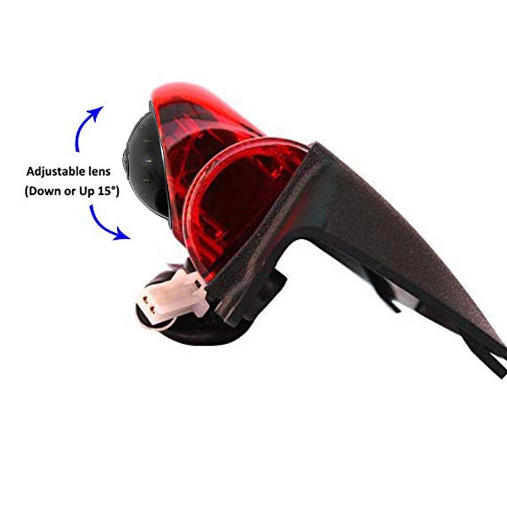 Videosystem Rear View Camera Backup Camera Replacement for Chevy Express GMC Savana Cargo Van Transporter/Savana Explorer 2003-2018 Year Third Brake Light, with Roof Top Mount