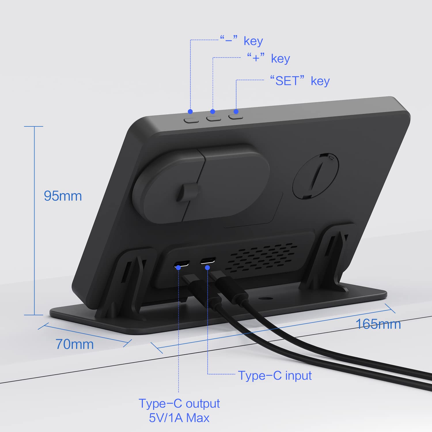 Wireless Charging Station, BRIMFORD 4 in 1 Fast Charging Station with Digital Alarm Clock for Samsung Galaxy S23 Ultra/S22/S21, Wireless Charger for Galaxy Watch 5/5 Pro/4/Galaxy Buds (Black)
