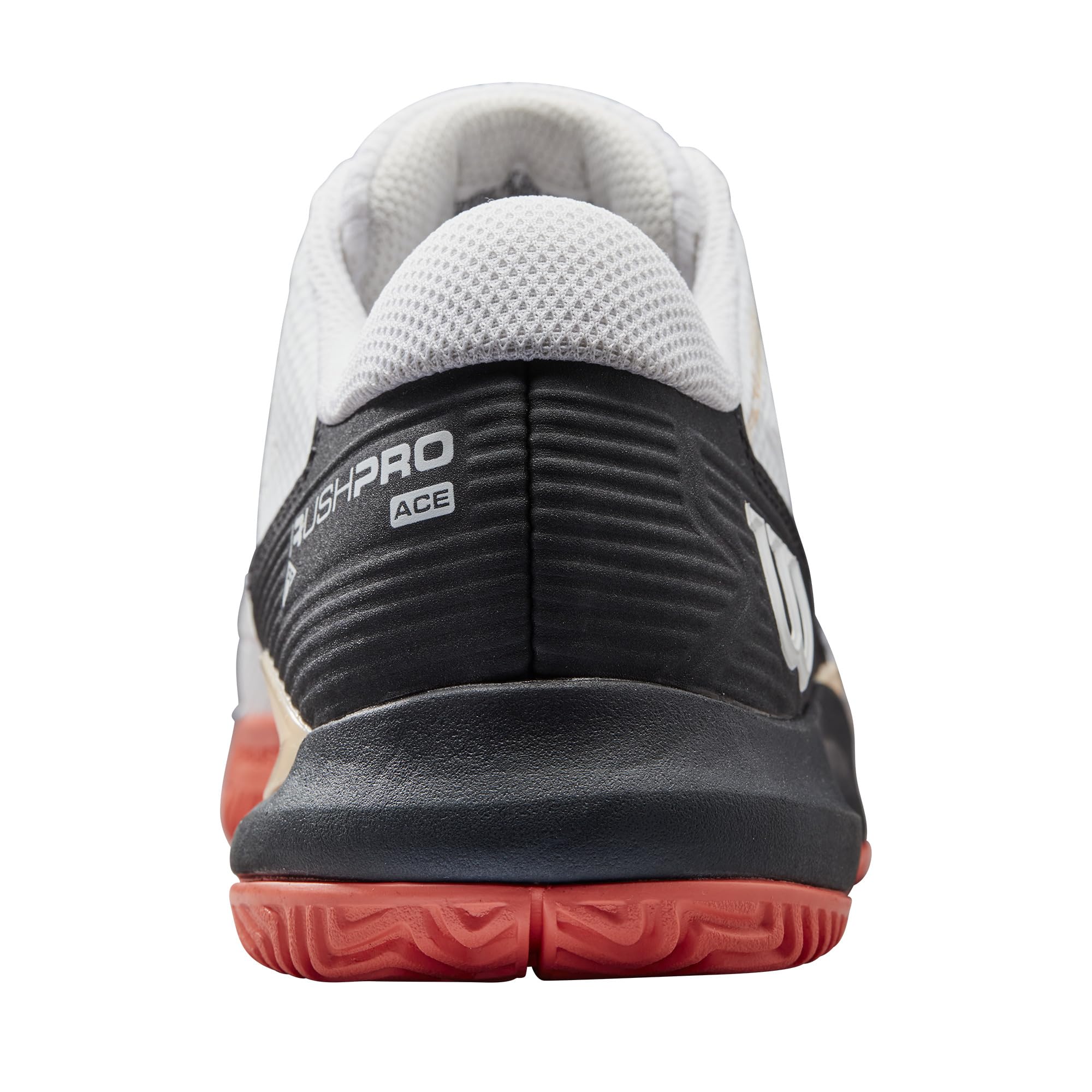 WILSON Women's Rush Pro Ace Pickler Sneaker, White/Black/Living Coral, 8.5