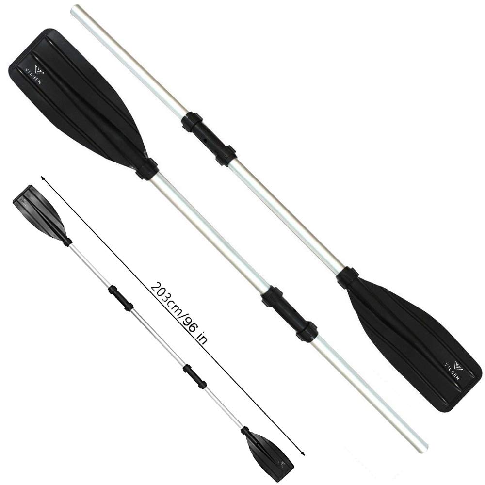 Vilgen Kayak Paddles, Boat Oars for Inflatable Boats, 1 Pair, 96in Combo Dual Purpose for Rowing Boats Raft Canoeing