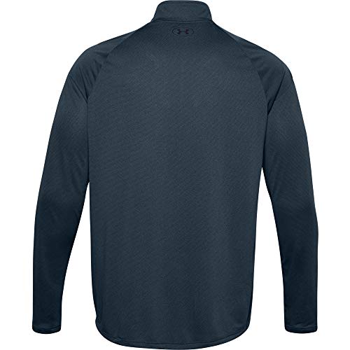 Under Armour Men's Tech 1/2 Zip Long-Sleeve T-Shirt , Mechanic Blue (467)/Black , Large