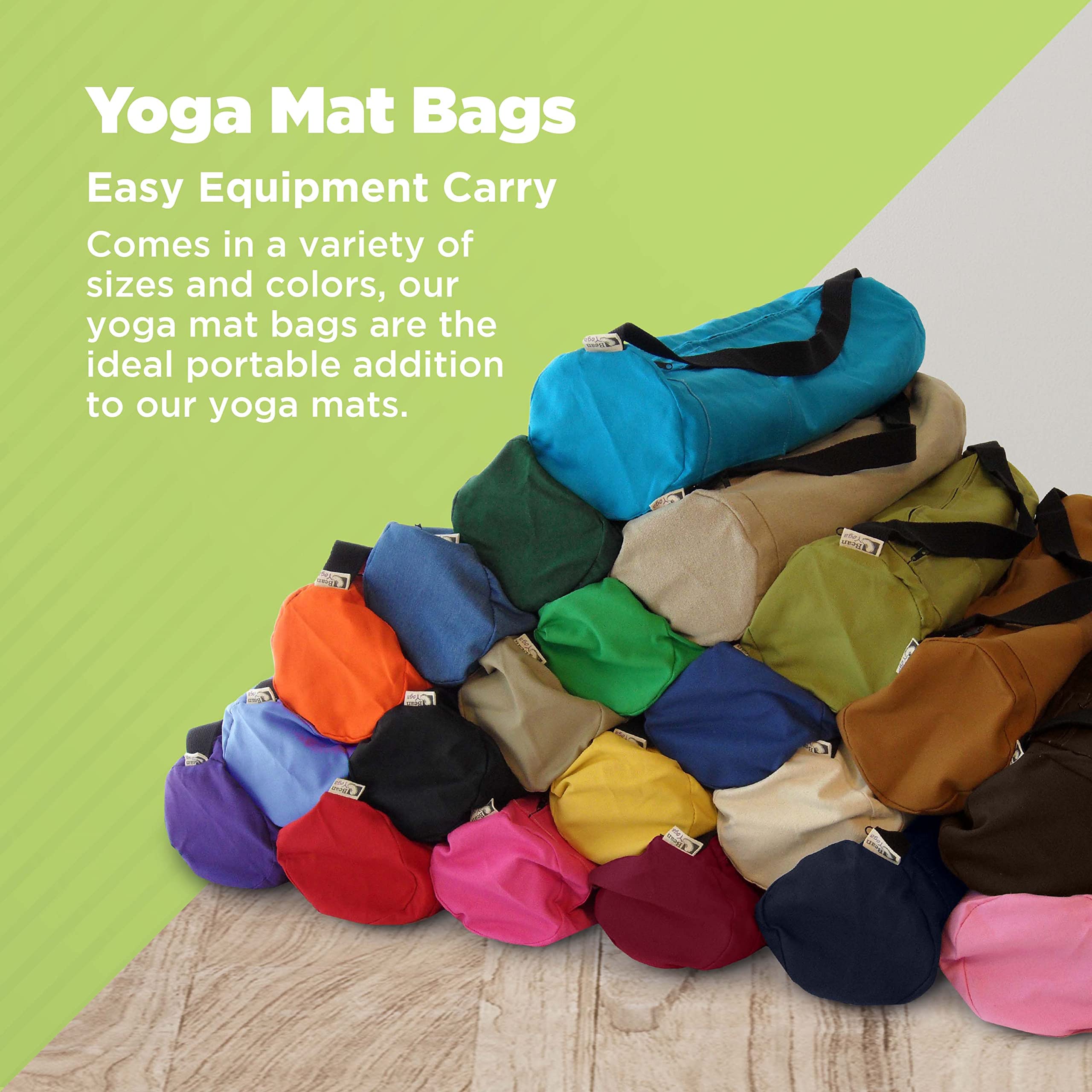 Yoga Mat Bag Extra Large Organic Cotton By Bean Products - Avocado