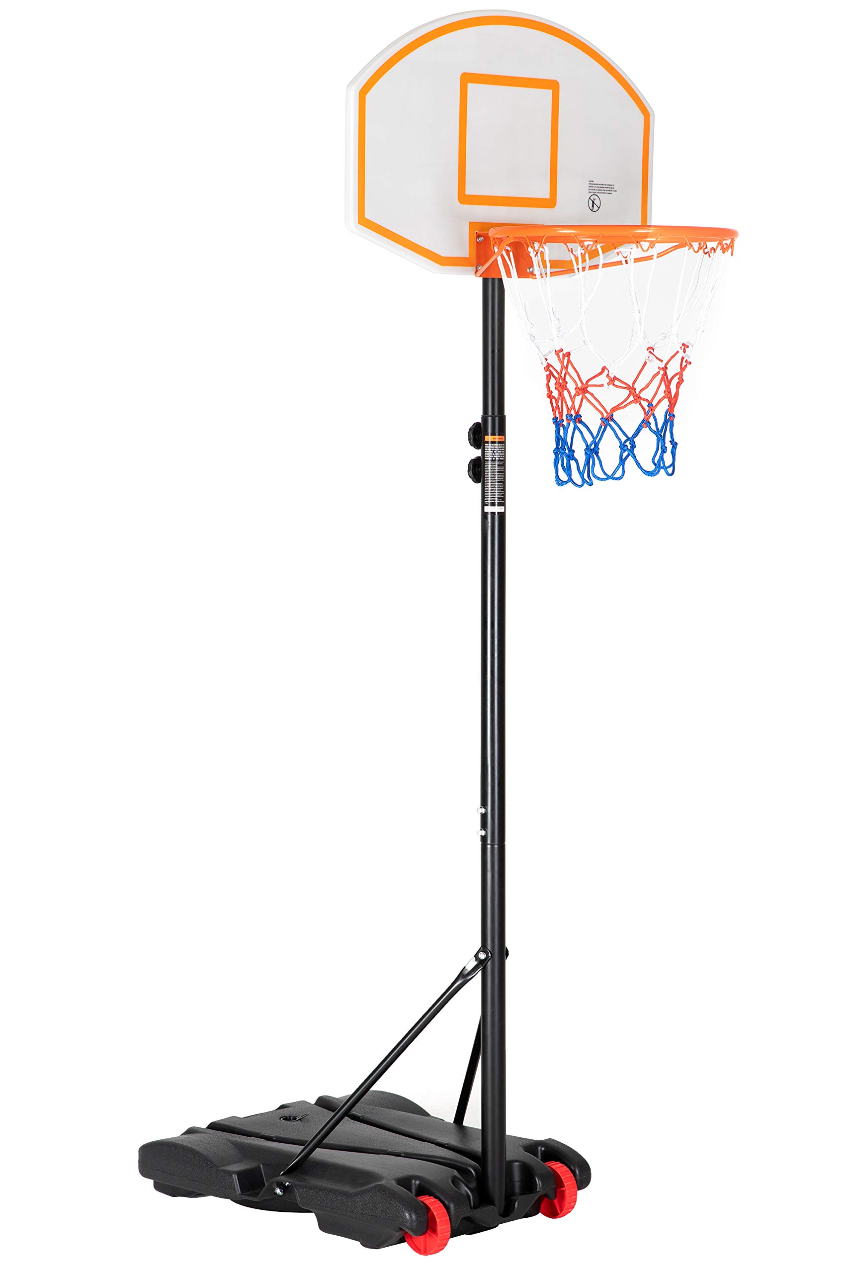 Ubon Portable Basketball Hoop&Goal Basketball Stand Height Adjustable 5.8FT-6.8FT with Wheels