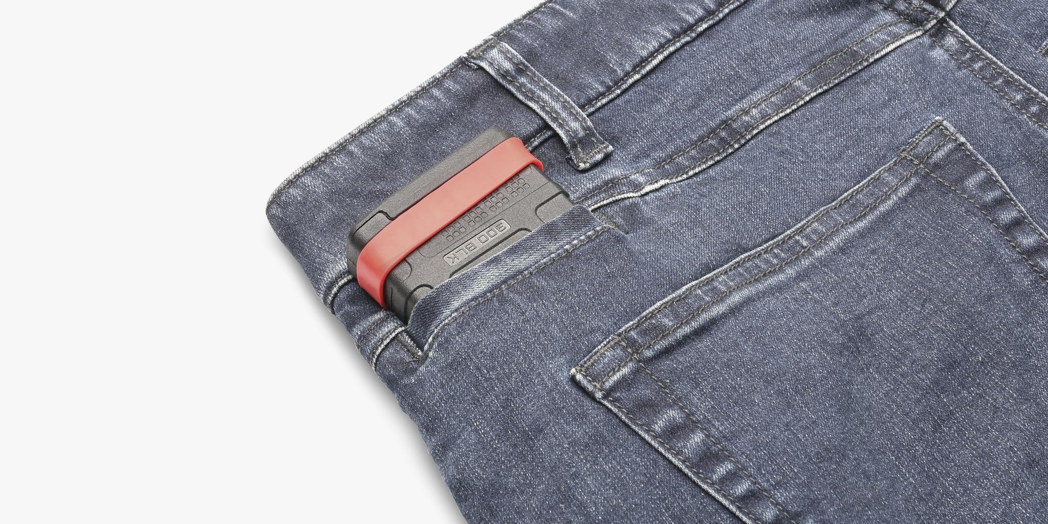 VIKTOS Men's Regular Straight Fit Concealed Carry Taculus CCW Stretch Coolmax Jeans, Mid Blue, 32 32