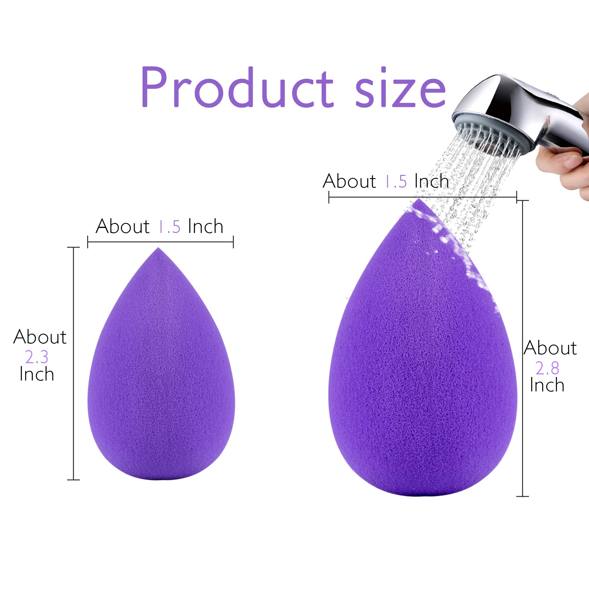 YEOTWIN Makeup Sponges Set Blender Beauty Cosmetics Tool Flawless Facial Powder Puff Foundation Sponge (003)