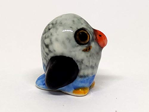 SSJSHOP Owl Micro Tiny Dollhouse Figurines Hand Painted Ceramic Animals Collectible Gift Home Garden Decor (Owl Grey)
