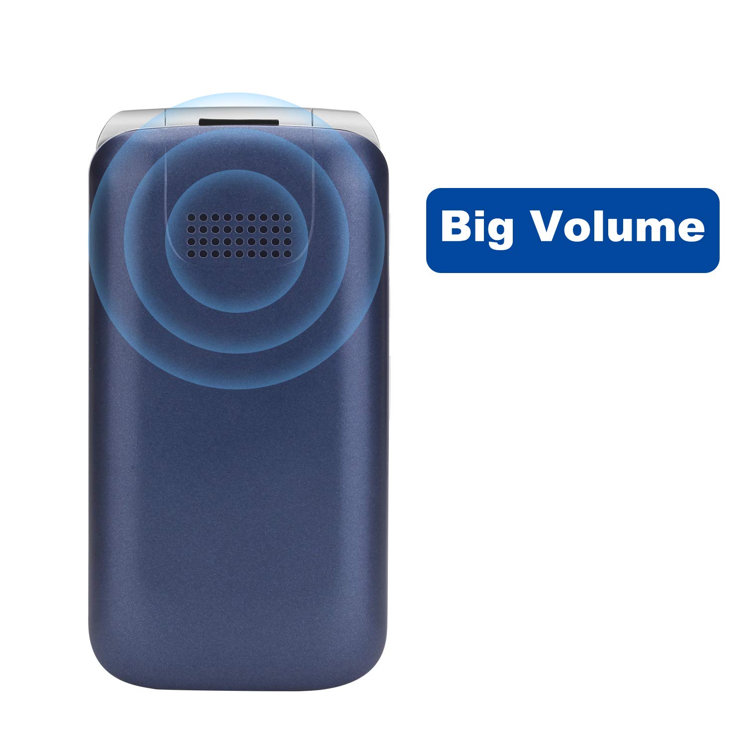 ULEWAY 3G Senior Flip Phone Unlocked with SOS Big Button T Mobile Flip Phone Dual Card 2.8 Inch Screen GSM Flip Phone Large Button Large Volume Basic Cell Phones with Charging Dock(Blue)
