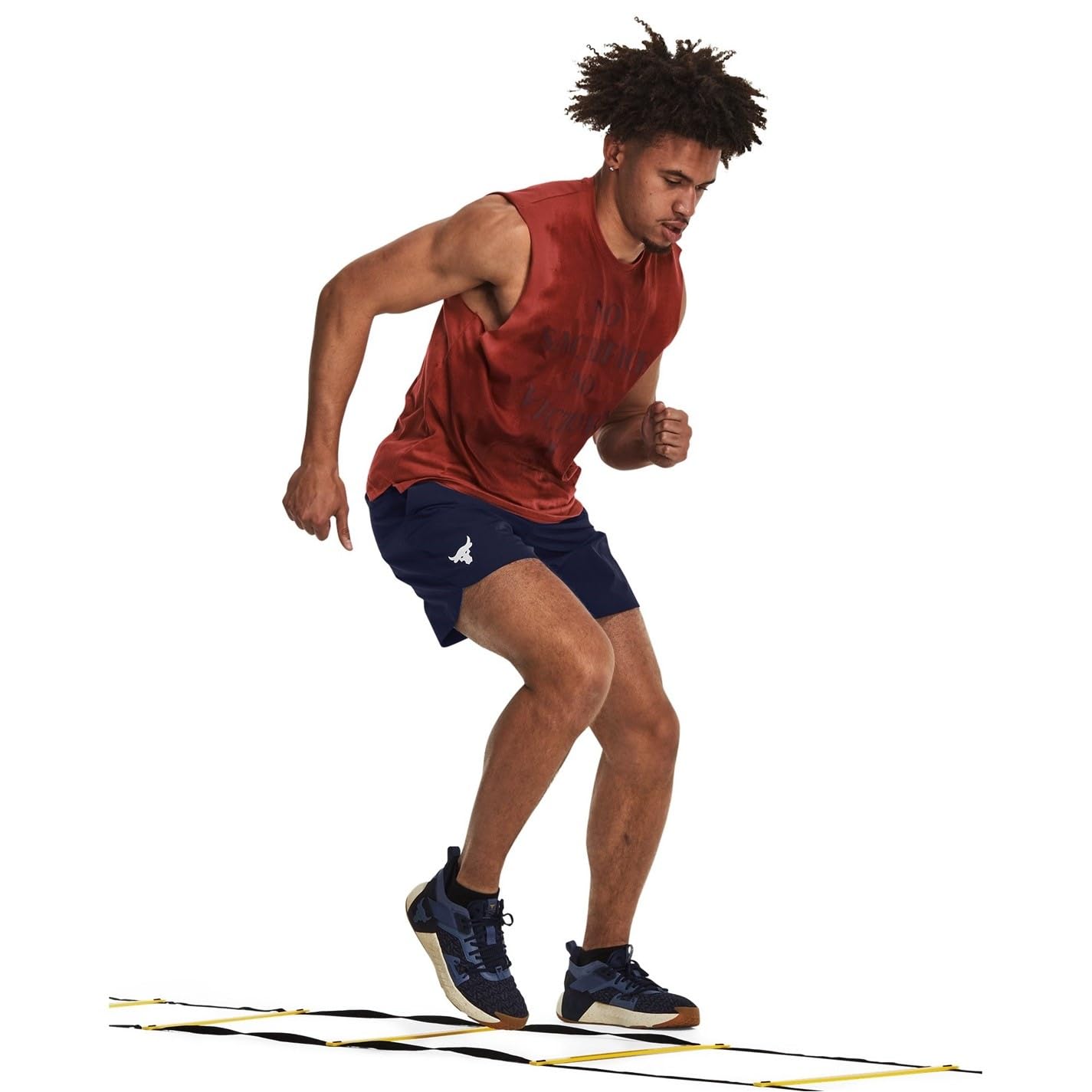 Under Armour Men's Project Rock 'No Sacrifice No Victory' Sleeveless Tank Top Shirt (US, Alpha, Medium, Regular, Regular, Heritage Red/Dark Maroon)