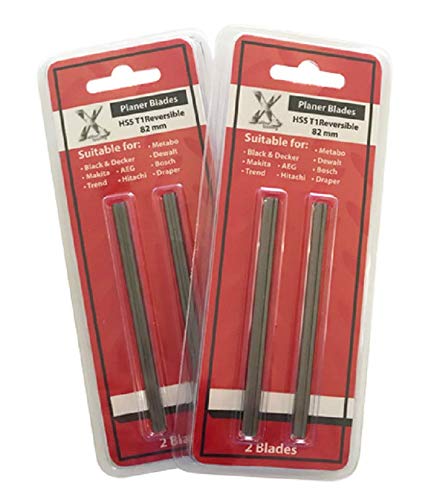 Xcalibur Tooling 3-1/4" Planer Blades HSS reversible Compatible with Bosch Black and Decker DeWalt set of 4