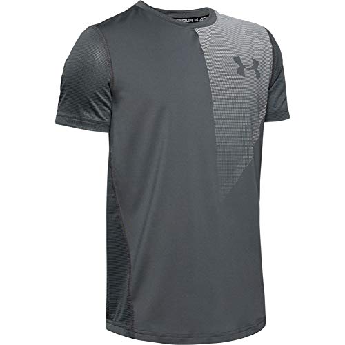 Under Armour Raid Short Sleeve Tee, Pitch Gray (013)/Mod Gray, Youth Small