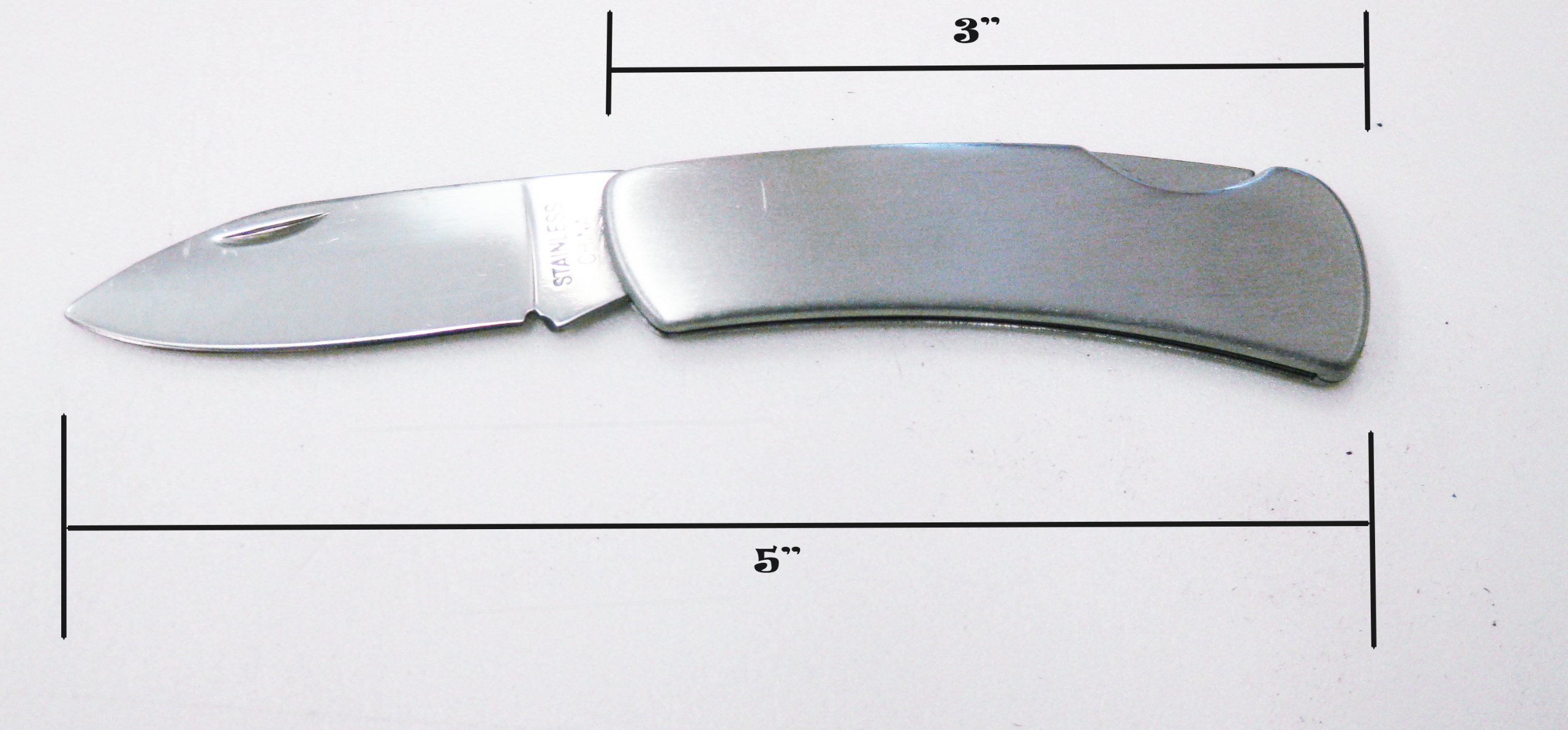 Zaltana 10Pcs stainless Pocket knife combo (Floded size 3")