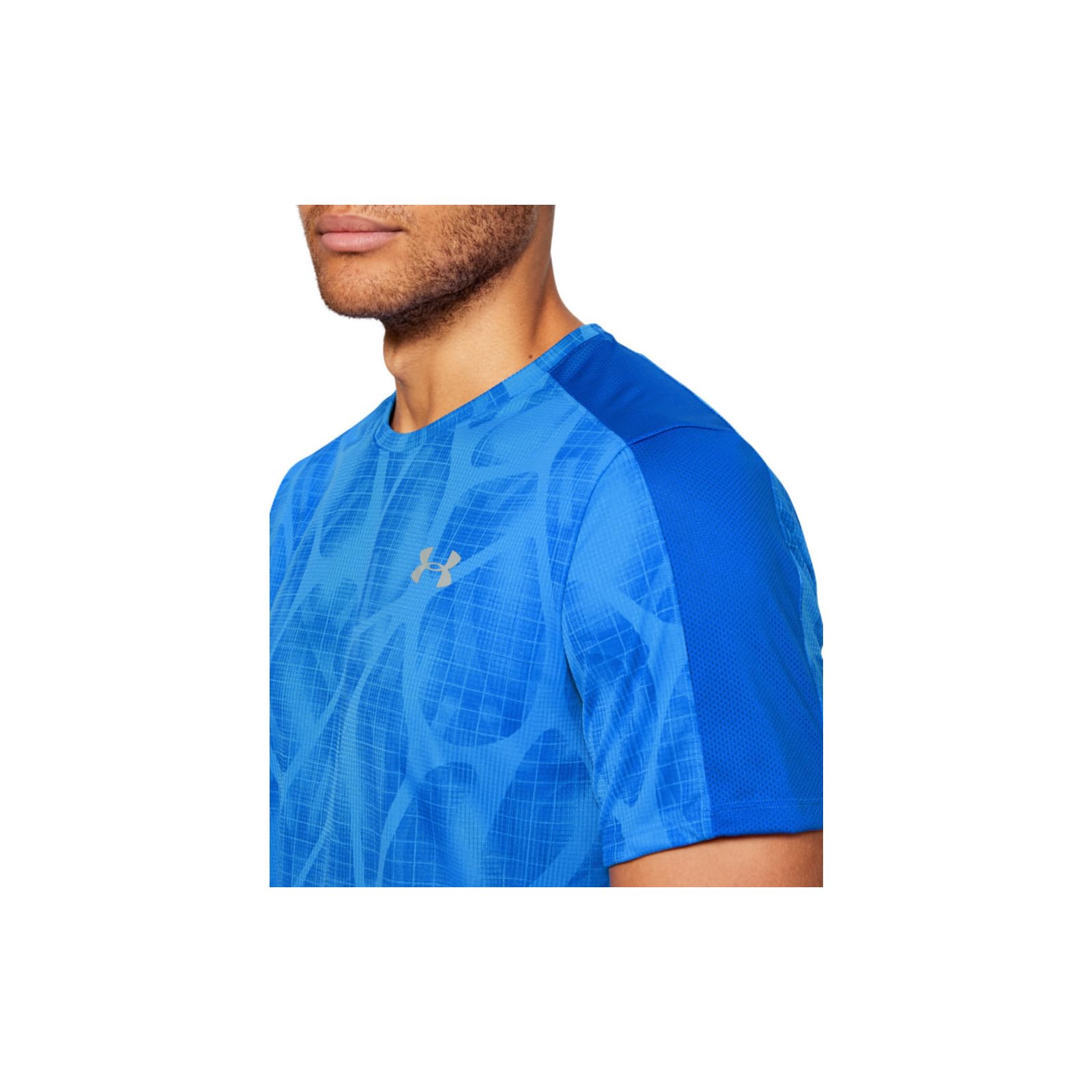 Under Armour Speed Stride Printed Running Short Sleeve, Versa Blue (486)/Reflective, Large