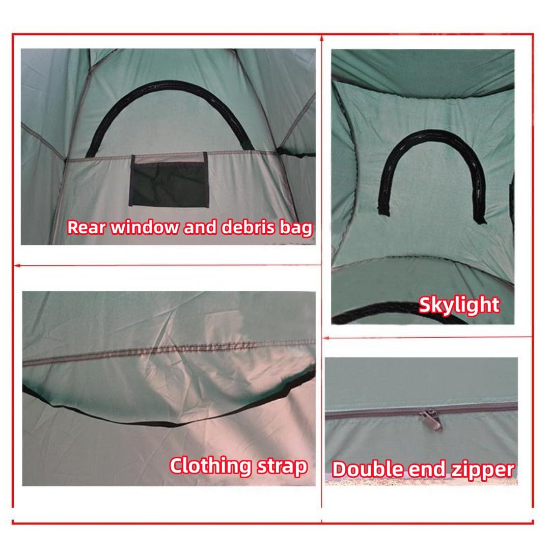 Spacious Changing Room, Outdoor Camping Portable Toilet Tent, Pop Up Privacy Tent,Automatic Shower Tents,Fishing Changing Sheds, Sturdy and Easy Fold (Green)