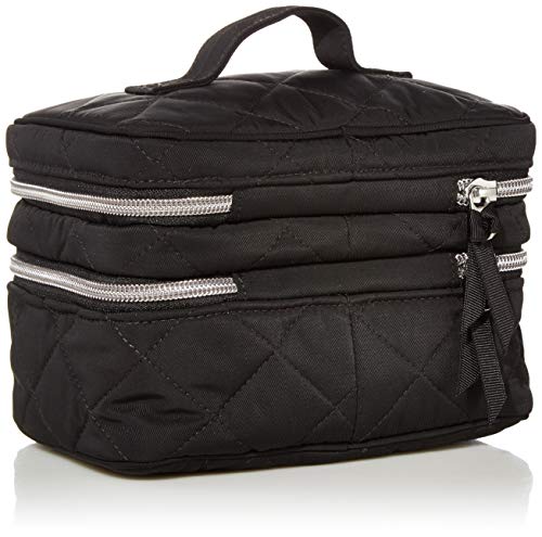 Vera Bradley Women's Performance Twill Jewelry Organizer Train Case, Black, One Size