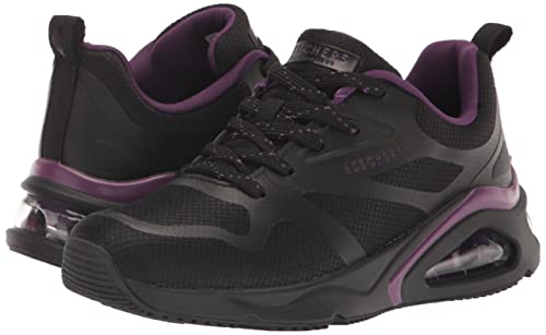 Skechers Women's TRES UNO-Modern AFF-AIR Sneaker, 10 Black