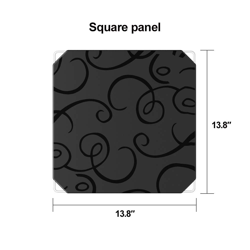 YOZO Modular Wardrobe Closet Cube Storage Accessory | 2pcs Polyresin Square Panels 13.8" x 13.8", Black