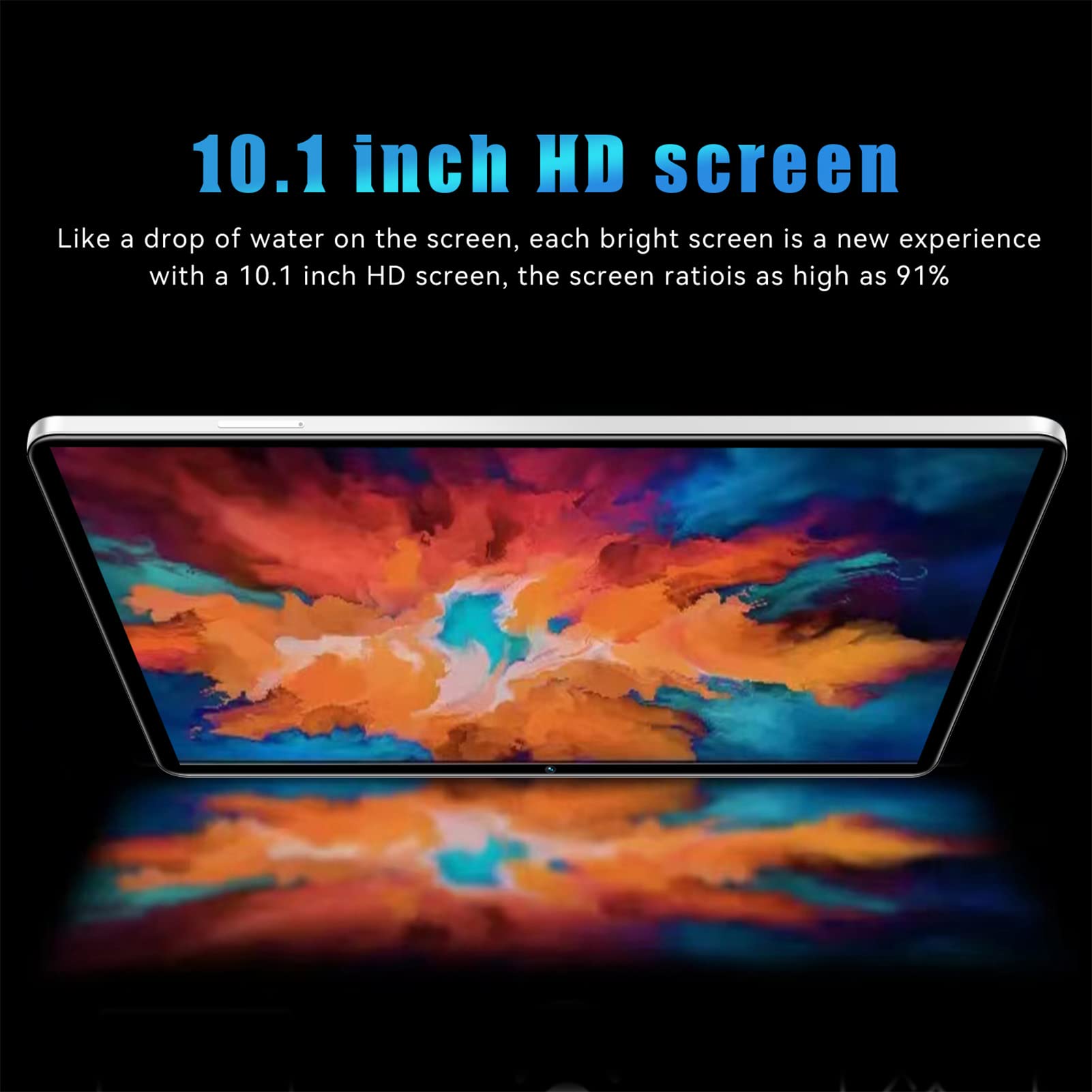 Yoidesu 10.1 Inch Tablet for Android 12, Octa Core, 8GB RAM 256GB ROM, 2.4G 5G WiFi, 8MP Front 16MP Rear, 7000mAh, BT5.0, 1080 FHD, Support Gravity Sensing, GPS, Glonass, Black