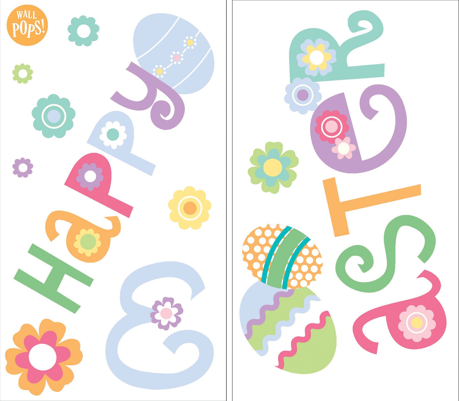 WallPops DWPQ2406 Happy Easter Wall Quote, Multicolor