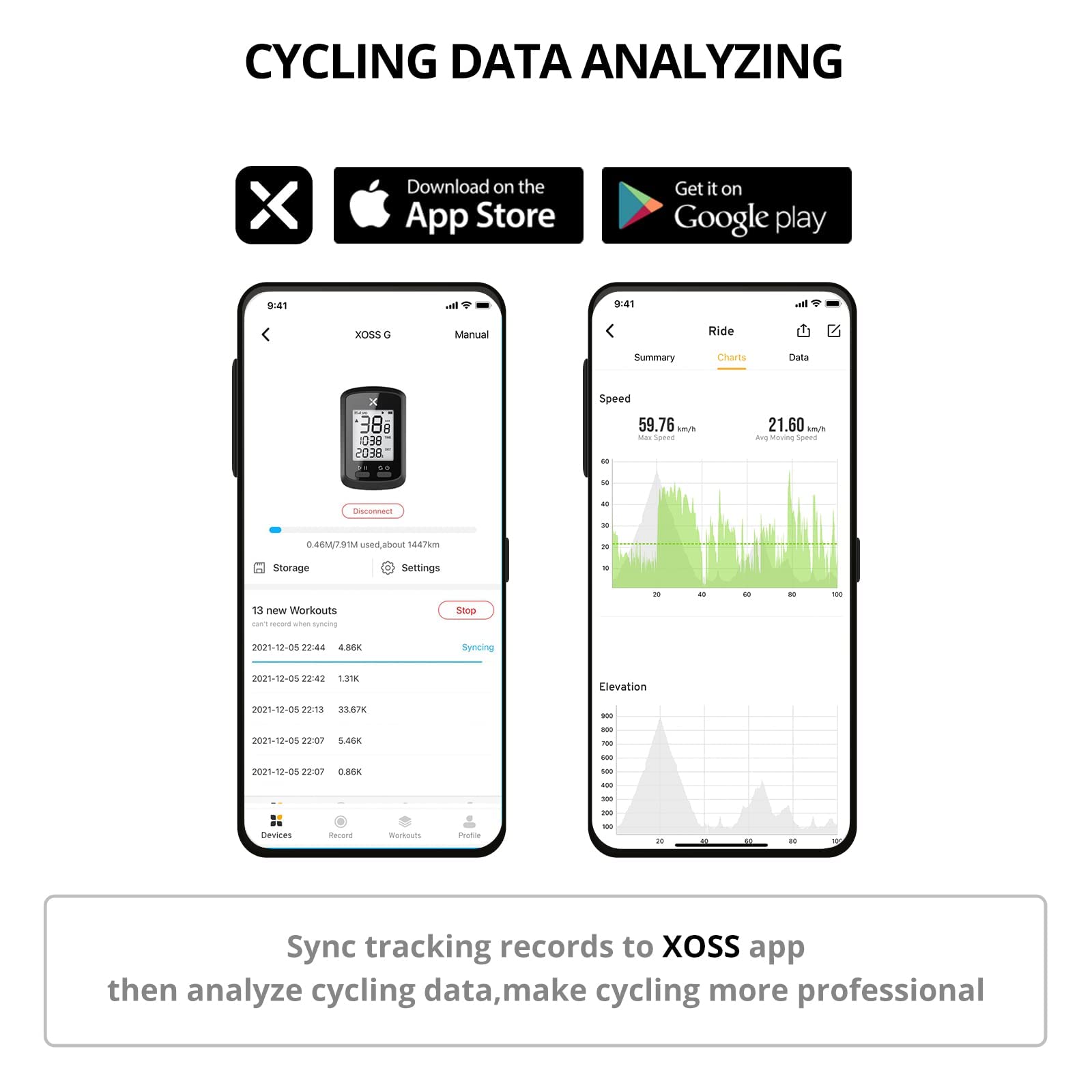 XOSS G GPS Cycling Computer Wireless Bike Speedometer Odometer Cycling Waterproof Road Bike MTB Bicycle Bluetooth (combo2)