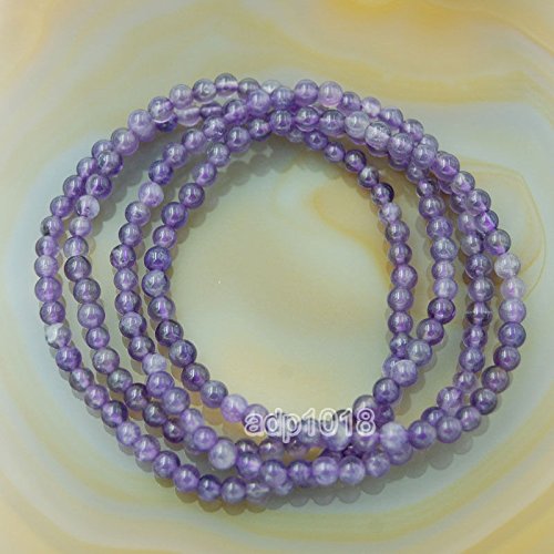 Wholesale Natural Gemstone Beads Stretch Bracelet Healing Reiki 4,6,8,10,12mm (8mm, Amethyst)