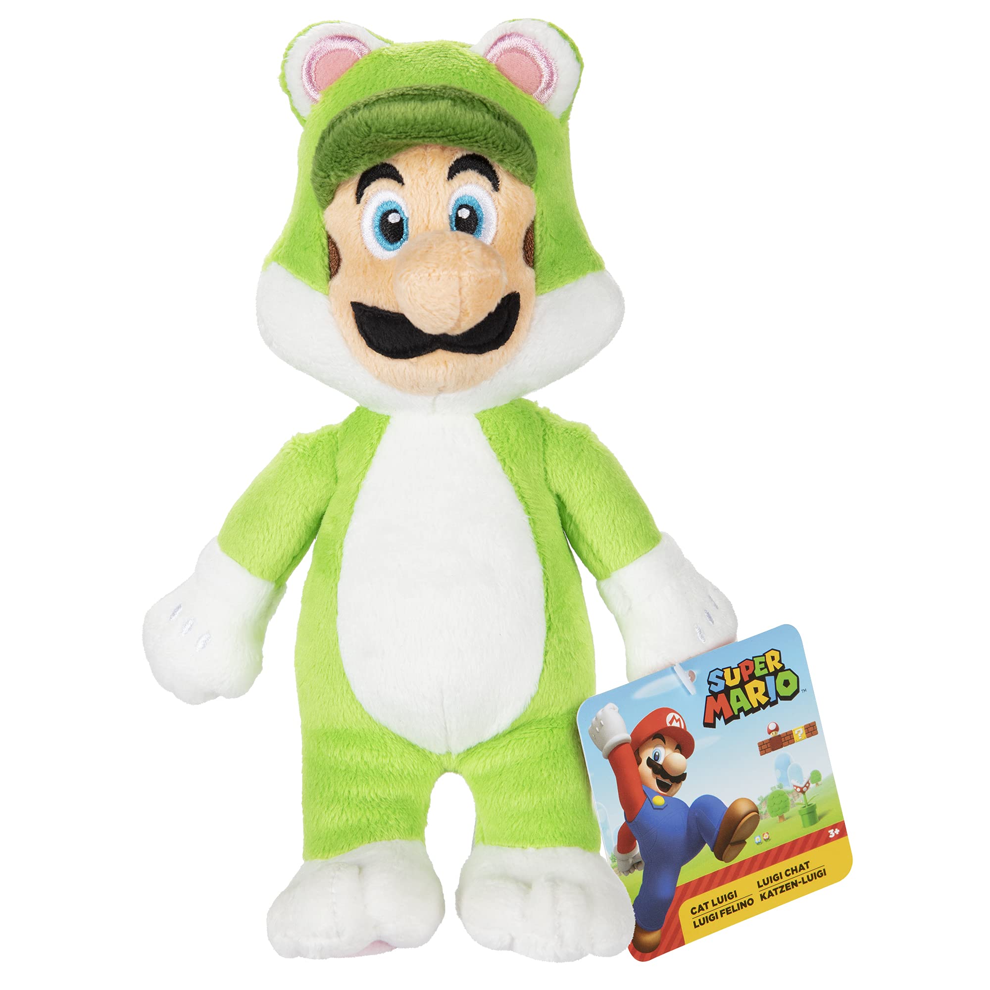 World of Nintendo Mario Bros U Cat Luigi Plush