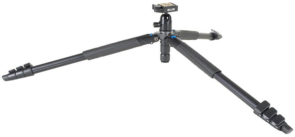 SLIK Sprint PRO III Travel Tripod w/SBH-100 Ball Head for Mirrorless/DSLR Sony Nikon Canon Fuji Cameras and More - Black (611-889)