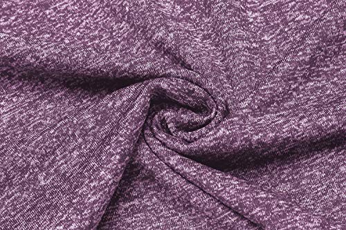 URRU Men's 2 Pack Quick Dry Workout T-Shirts Compression Athletic Baselayer Tee Gym Training Tops, Black/Purple S