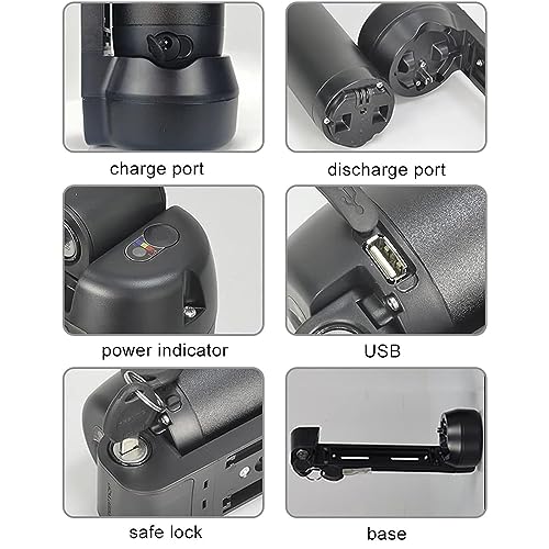 ZGFF 24V 10.5Ah Bottle Shape Li-Ion Battery, E-Bike Rechargeable Down Tube Battery, Suitable for 50W 150W 250W Folding Bicycle Motor