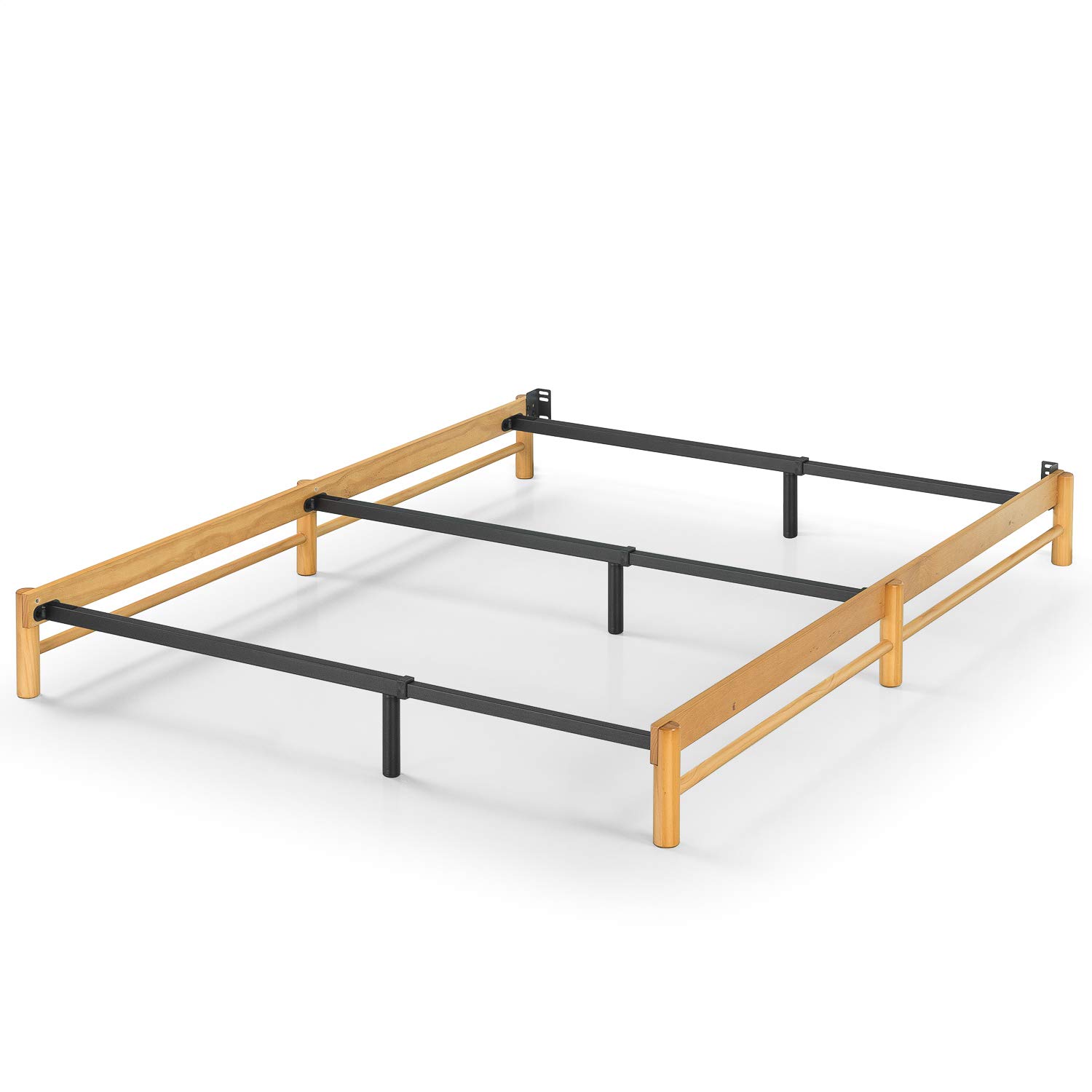 Zinus Newport Adjustable Wood Compack Bed Frame, Full to King