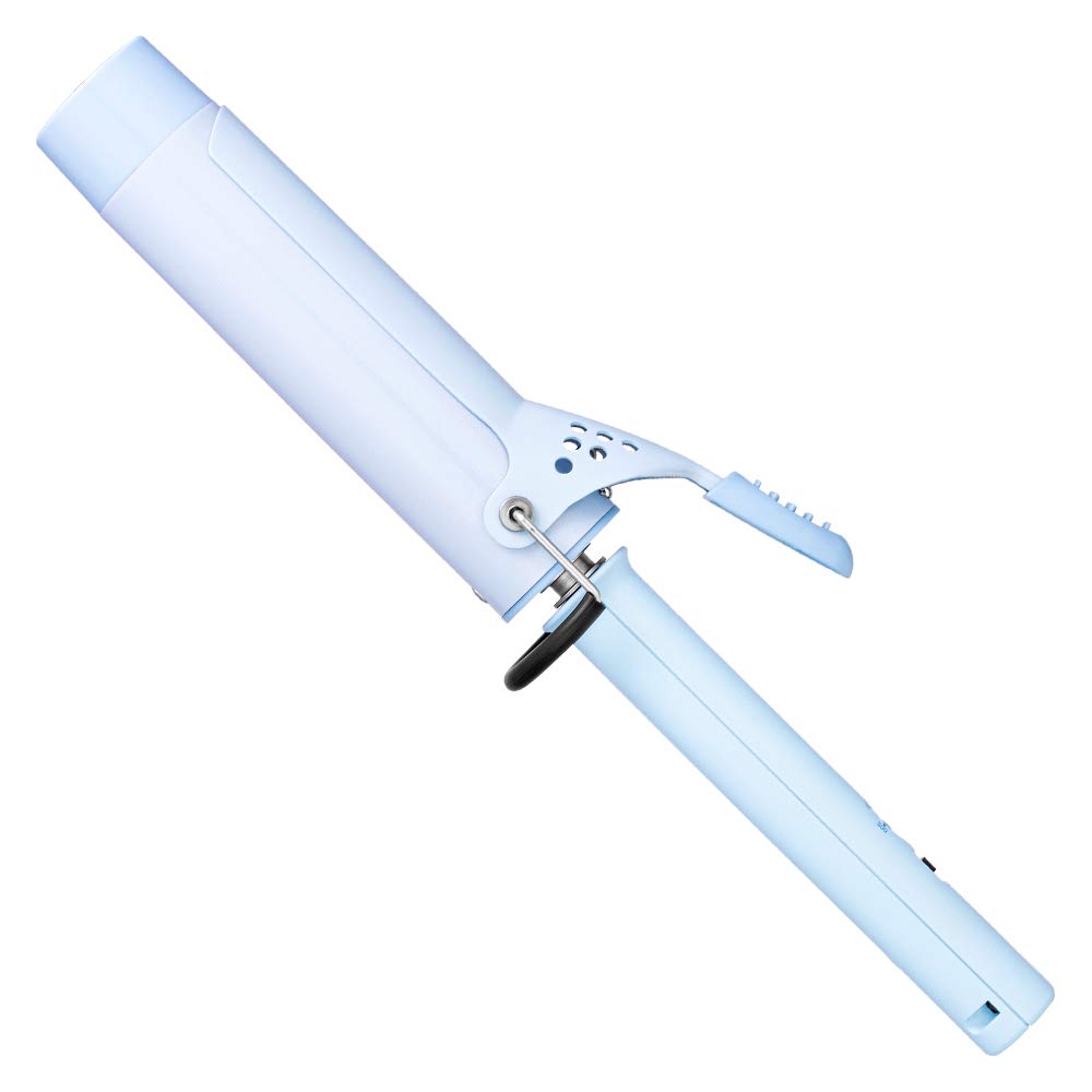 VODANA Professional GlamWave Ceramic Curling Iron, Long-Lasting Natural Curls, Instant Heat, Hair Curler, Curling Wand, Available in USA (1.4 inch, Creamy Blue)
