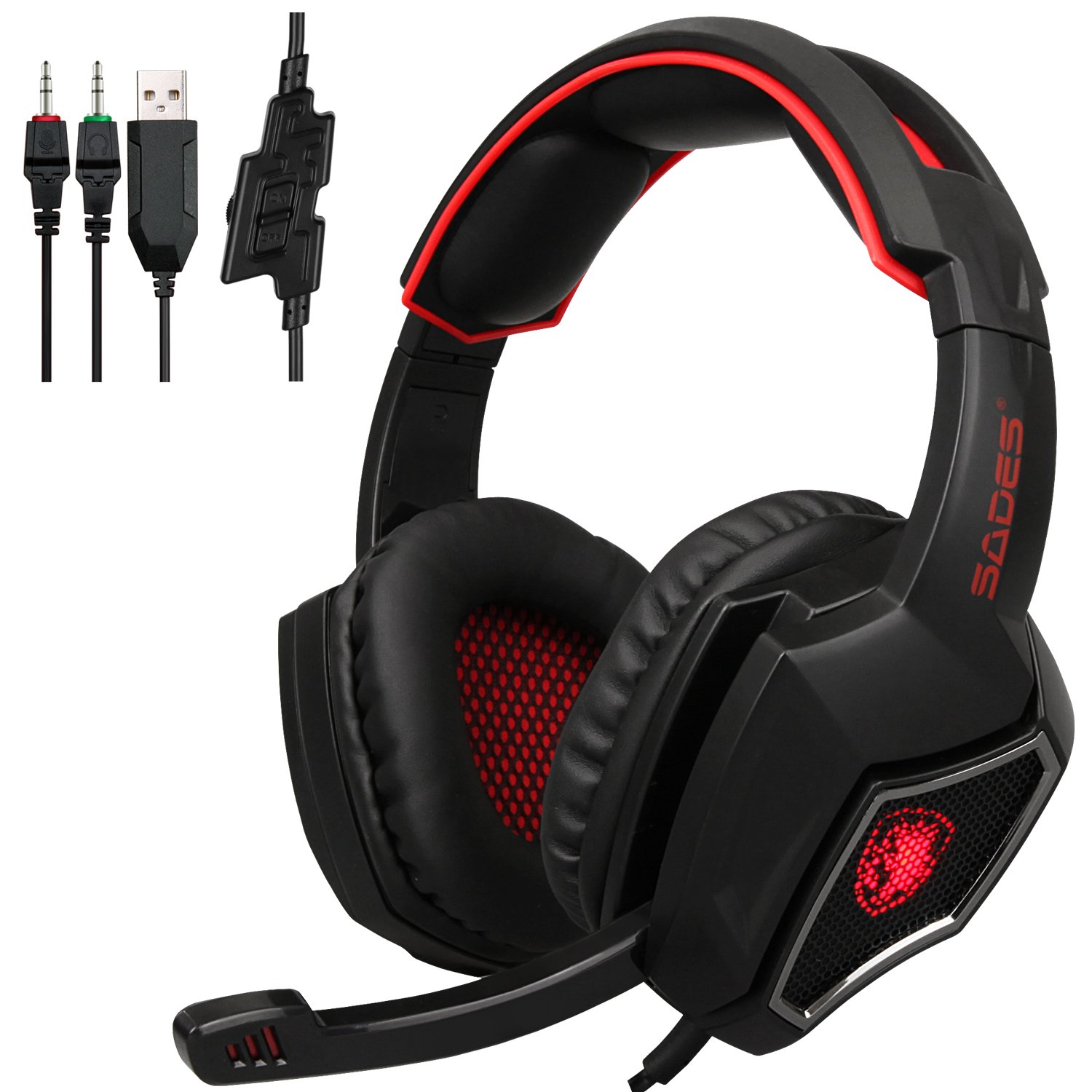 Yanni Sades SA921Plus Over Ear Stereo Gaming Headset Headband Headphones with Microphone for PC/ Mac/ PS4/ Phones/ Tablets Gamers(Camouflage Green)