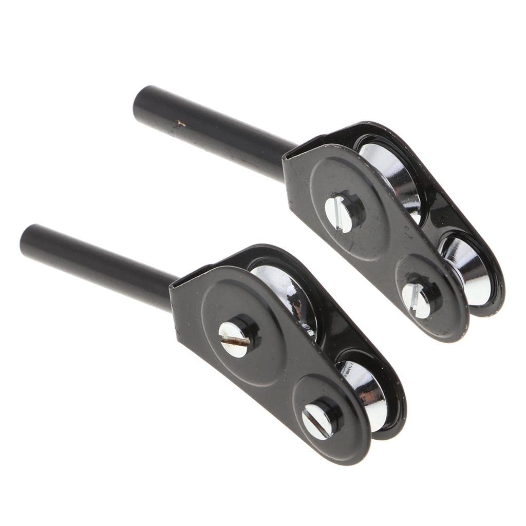 SM SunniMix 2pcs Fishing Rod Double Roller Tip Guides DIY Rod Building or Repair