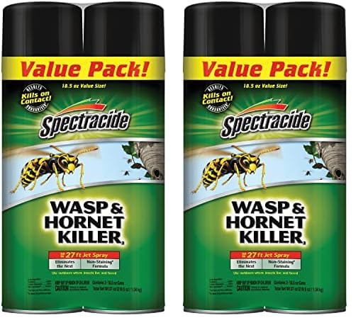 Spectracide Wasp & Hornet Killer, 18.5 Ounces, Twin Pack (2 Twin Packs)