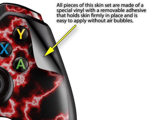 WraptorSkinz Decal Style Vinyl Skin Wrap Compatible with Xbox One Original Wireless Controller Electrify Red - (Controller NOT Included)