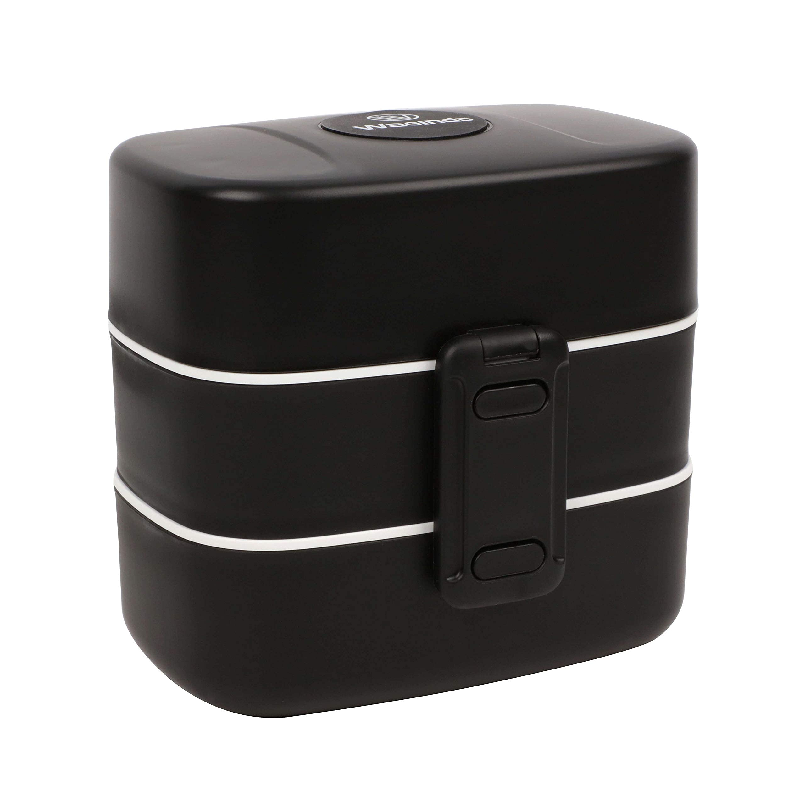 Wagindd Stacking Bento Box Lunch Box 3 Compartments - Leakproof Bento Lunch Box - Microwave & Dishwasher Safe Bento Boxes for Kids - BPA-Free Bento Box for Portable Meals and Snacks
