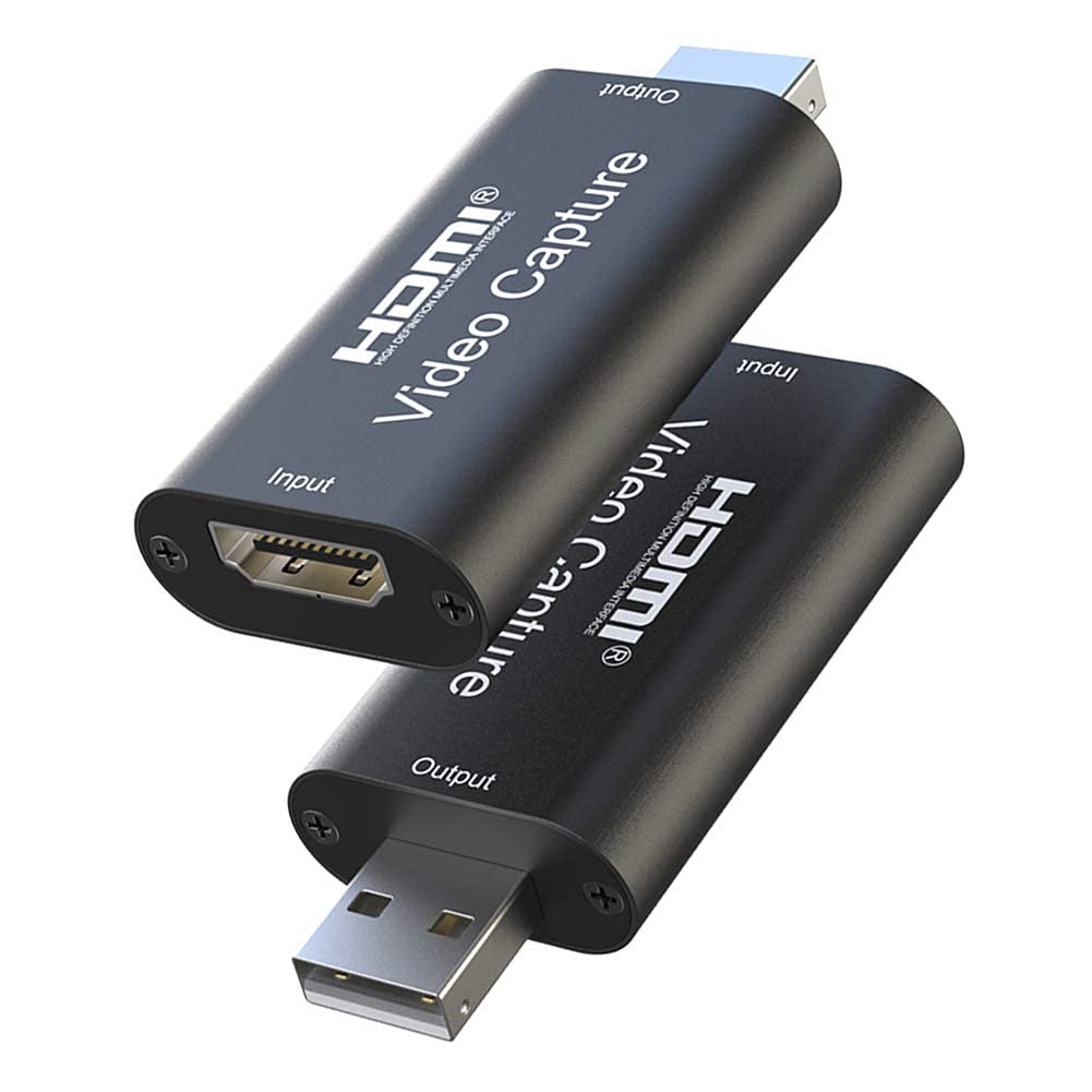 Yakuin Audio Video Capture Cards HDMI to USB 1080p USB2.0 Record via DSLR Camcorder Action Cam Support Camera, Computer, Mobile Phone, Set-Top Box, PS4 etc.