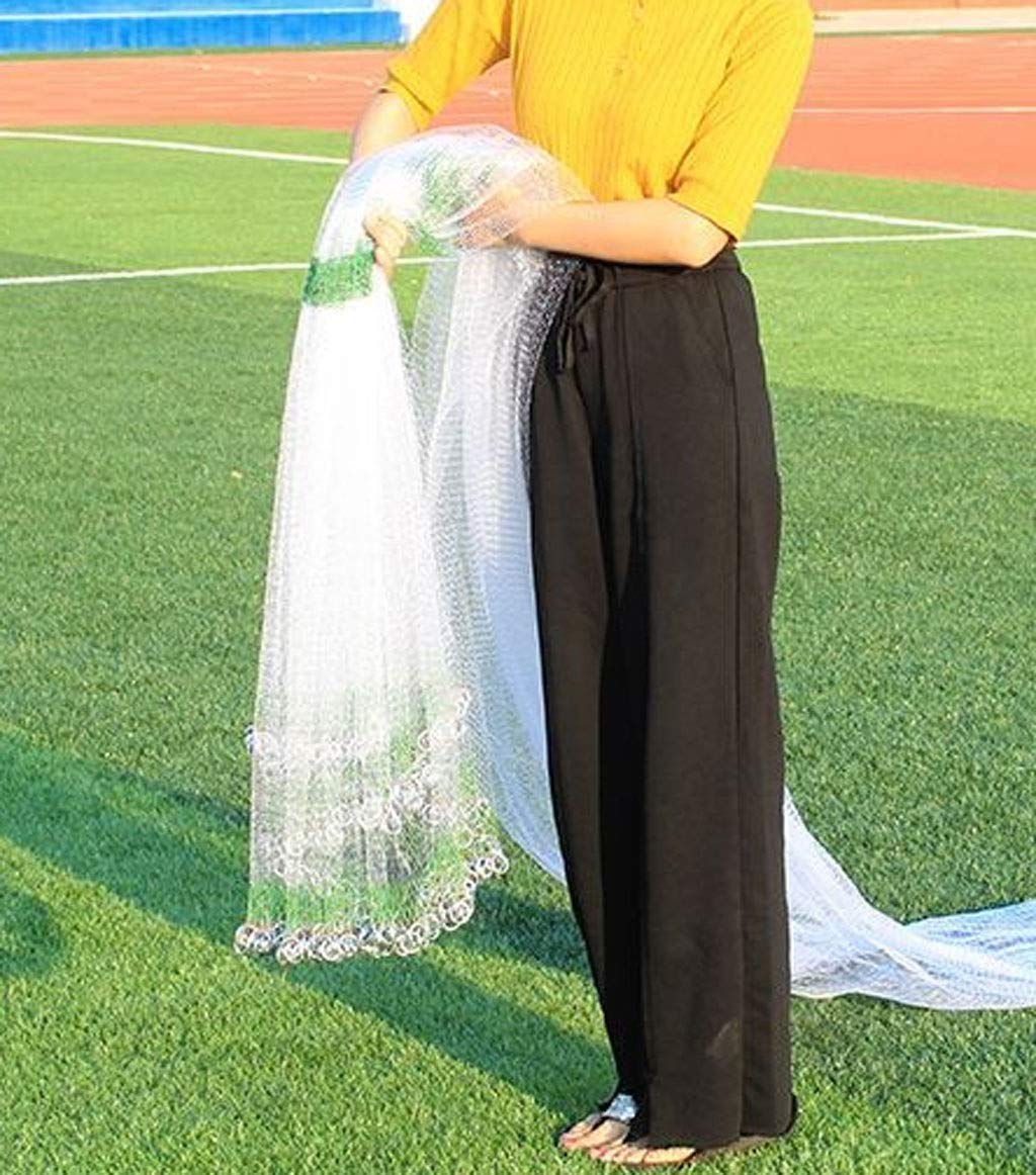 Zjnhl Fishing Equipment/Hand Throwing Automatic Fishing Nets (Size : Height 2.1m Iron Chain) (Size : Height 2.7m Iron Chain)