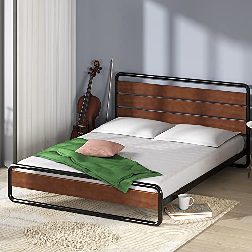 ZINUS Therese Metal Platform Bed Frame / No Box Spring Needed / Wood Slat Support / Easy Assembly, Twin